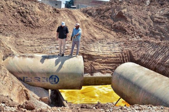 Installation of ESEN GRP Pipes Between DN1000 mm - DN 1800 mm Diameter in the Middle East - esen.com